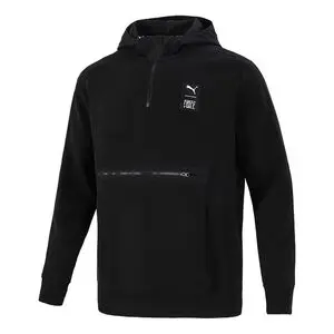 PUMA X Firstmile Crossover Splicing Pocket Sports Training Hoodie - Black