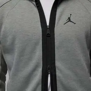 JORDAN Fleece Full-zip Hoodie 'gray