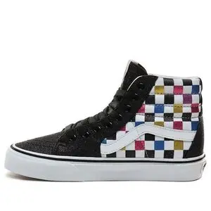 VANS Glitter Checkerboard Sk8-hi High Top Sneakers - Black/white