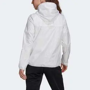 Adidas Logo Solid Color Woven Zipper Hooded Jacket