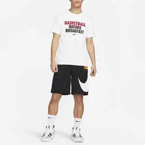 Nike Printing Alphabet Short Sleeve Basketball White T-shirt