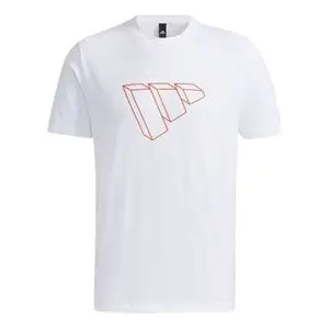 Adidas Fi Tee Sub Bos 3d Logo Printing Round Neck Short Sleeve - White