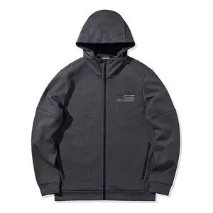LI-NING Logo Zip-up Hoodie - Dark Grey