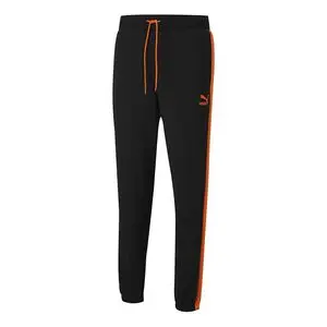 PUMA Iconic T7 Relaxed Pants 'black - Black/orange