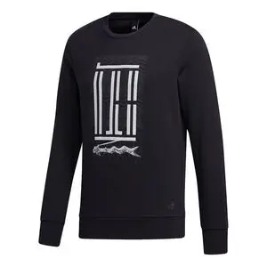 Adidas Crewneck Pullover With Graphic Print - Black