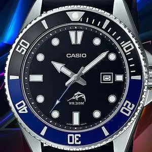 Casio Analog Quartz Watch With Luminous Pointer And Calendar