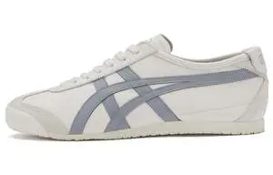 Onitsuka Tiger Mexico 66 "vintage Running Style" Lace-up Leather Sneakers - White/grey/blue