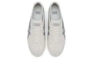 Onitsuka Tiger Mexico 66 "vintage Running Style" Lace-up Leather Sneakers - White/grey/blue