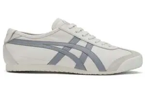 Onitsuka Tiger Mexico 66 "vintage Running Style" Lace-up Leather Sneakers - White/grey/blue