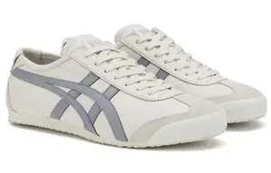 Onitsuka Tiger Mexico 66 "vintage Running Style" Lace-up Leather Sneakers - White/grey/blue