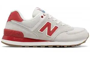 NEW BALANCE 574 Low Top Sneakers - Grey/red