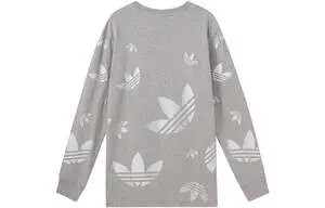 Adidas Trefoil Print Long Sleeve Pullover