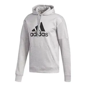 Adidas Pullover Hoodie With Logo - Grey