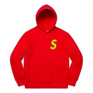 Supreme S Logo Hooded Sweatshirt - Red
