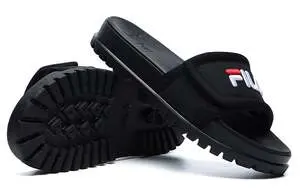 FILA Flat Heel Sports Slides With Logo Detailing