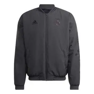 Adidas Real Madrid Padded Bomber Jacket - Grey