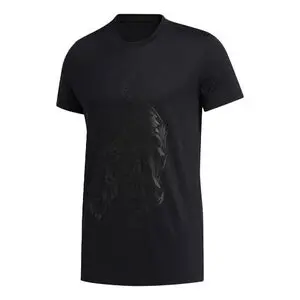Adidas Cny Printing Basketball Sports Short Sleeve - Black