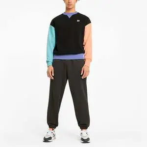 PUMA Graphic Crew Neck Colorblock Sweater