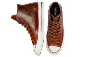 CONVERSE Chuck 70 High Top Leather Sneakers - Brown