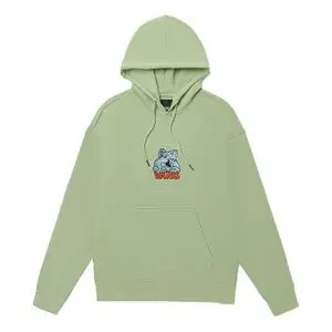 VANS Cartoon Pattern Loose Pullover Hoodie - Green