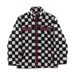 VANS Checkerboard Polar Fleece Jacket - Blackwhite