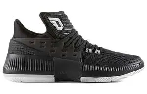 Adidas D Lillard 3 High Top Lace-up Basketball Sneakers - Black