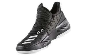 Adidas D Lillard 3 High Top Lace-up Basketball Sneakers - Black