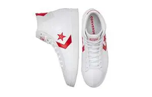 CONVERSE Pro Leather High Top Sneakers - Ivory/red