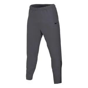 Nike Solid Color Logo Lacing Sports Pants/trousers/joggers Gray - Multi-color