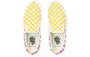 VANS Classic Slip-on Multicolor Checkerboard Sneakers - Black