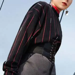JORDAN Vertical Stripe Pullover
