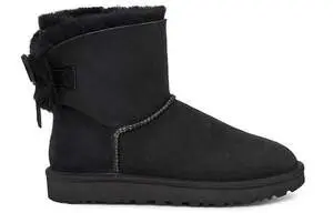 UGG Classic Dudble Bow Mini Boots - Black