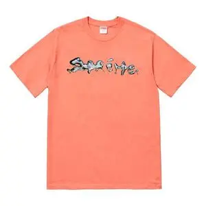 Supreme Fw18 Liquid Tee Terra Cotta Logo Tee - Pink
