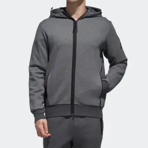 Adidas Double Knit Hooded Jacket - Grey