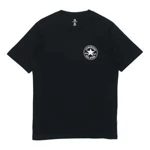 CONVERSE Chuck Taylor All Star Logo Printing Round Neck Sports Short Sleeve - Black