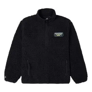 CONVERSE Logo Lambswool Stand Collar Jacket - Black