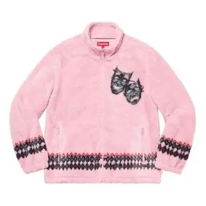 Supreme Drama Mask Fleece Jacket - Pink