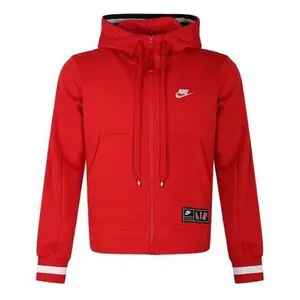 Nike Alphabet Hooded Zipper Fleece Jacket