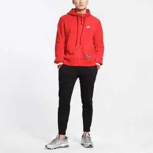 Nike Alphabet Hooded Zipper Fleece Jacket