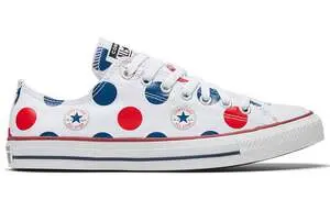 CONVERSE Chuck Taylor All Star Polka Dot Sneakers - White/red/blue