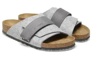 BIRKENSTOCK Kyoto Felt Sandals - Grey/brown
