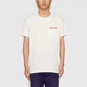 Gucci Ss22 Cotton T-shirt With Embroidery 'white