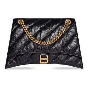Balenciaga Crush Medium Chain Bag - Black