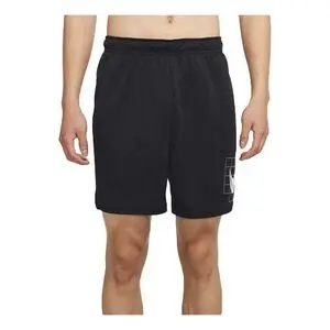 Nike Dri-fit Training Shorts With Graphic Print - Black