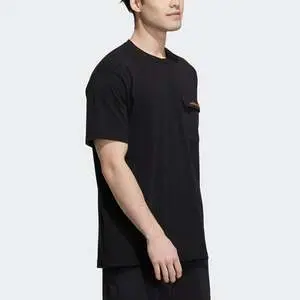 Adidas Neo M Sw Pkt Tee Chest Pocket Back Funny Sports Short Sleeve - Black