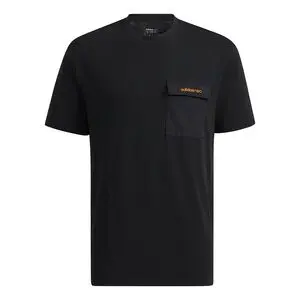 Adidas Neo M Sw Pkt Tee Chest Pocket Back Funny Sports Short Sleeve - Black