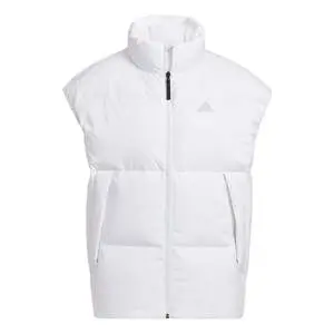 Adidas Padded Down Vest With Stand Collar - White