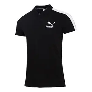 PUMA Iconic T7 Polo Shirt 'black White - Black/white