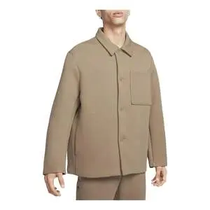 Nike Tech Fleece Reimagined Wide Shirt Jacket - Khaki