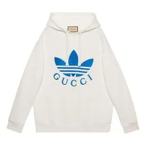 Gucci X Adidas Hoodie - White/blue